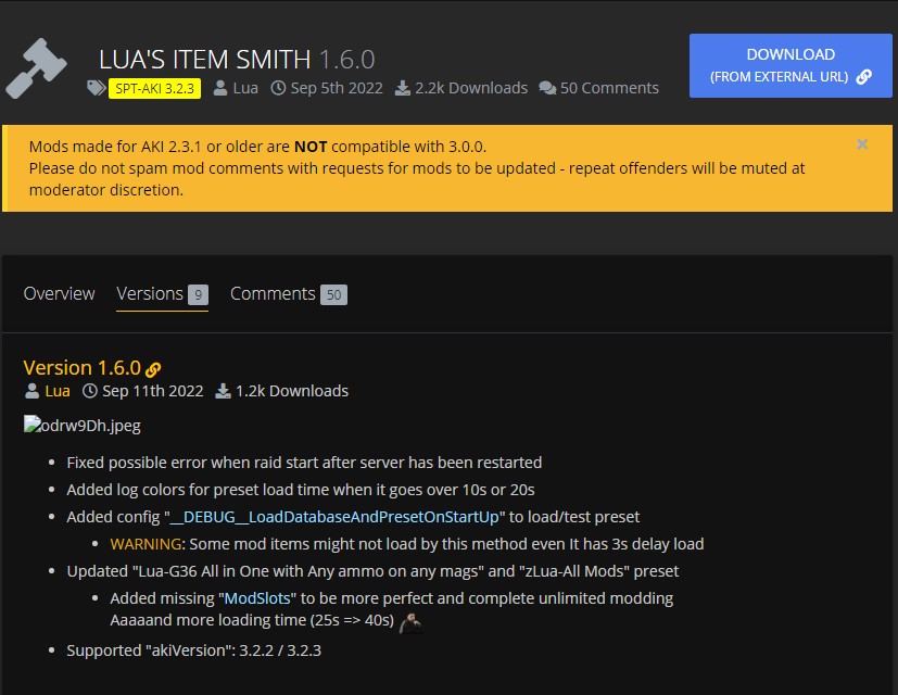 求大佬搬运LUA’S ITEM SMITH 1.6.0-ODDBA社区